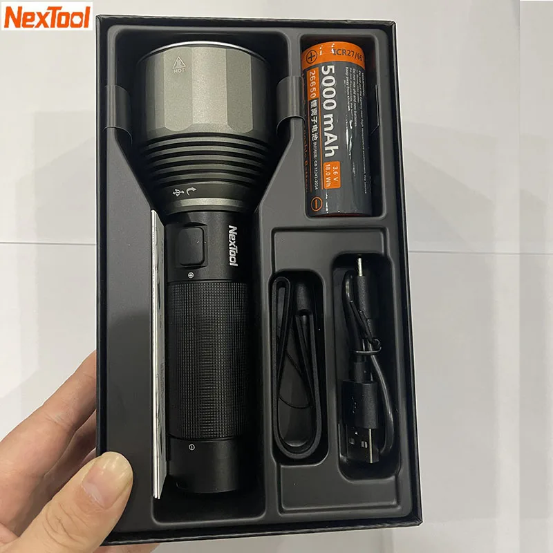 Nextool-Rechargeable-Flashlight-5000mAh-2000lm-380m-5Modes-IPX7 ...