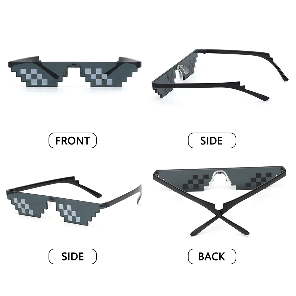 ThDPLife-Lunettes de soleil drôles Pixel Mosaic pour hommes et femmes ...