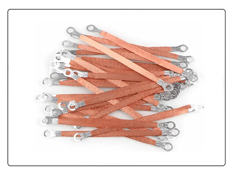 10Pcs Bridge Connection Ground Wire Span Cable 6 Square Copper Clad ...