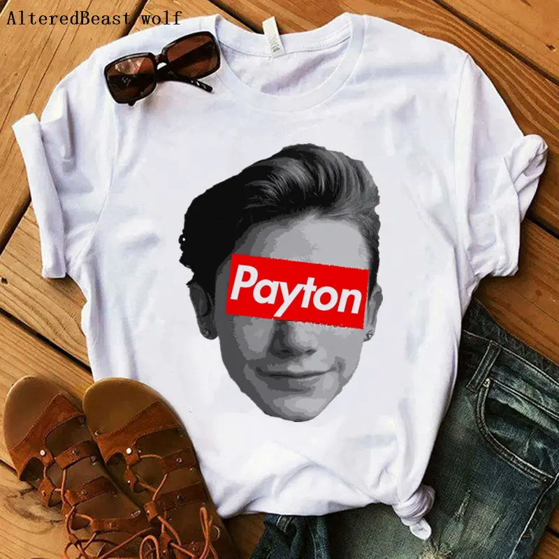 여성 패션 여름 티셔츠 payton moormeier merch t 셔츠 힙합 소녀 프린트 티셔츠 의류 streetwear ...