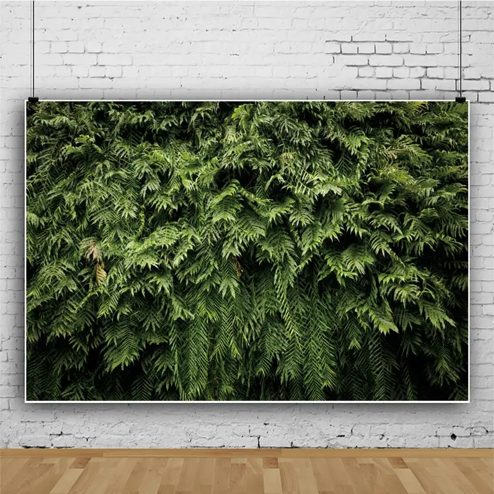 Laeacco Topical Green Palm Tree Leaves Birthday Party Decor Natural ...