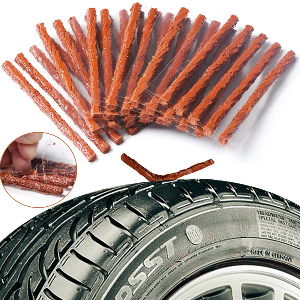 60Pcs Car Flat Tire Plug Puncture Repair Strings Tyre Rubber Sealing ...