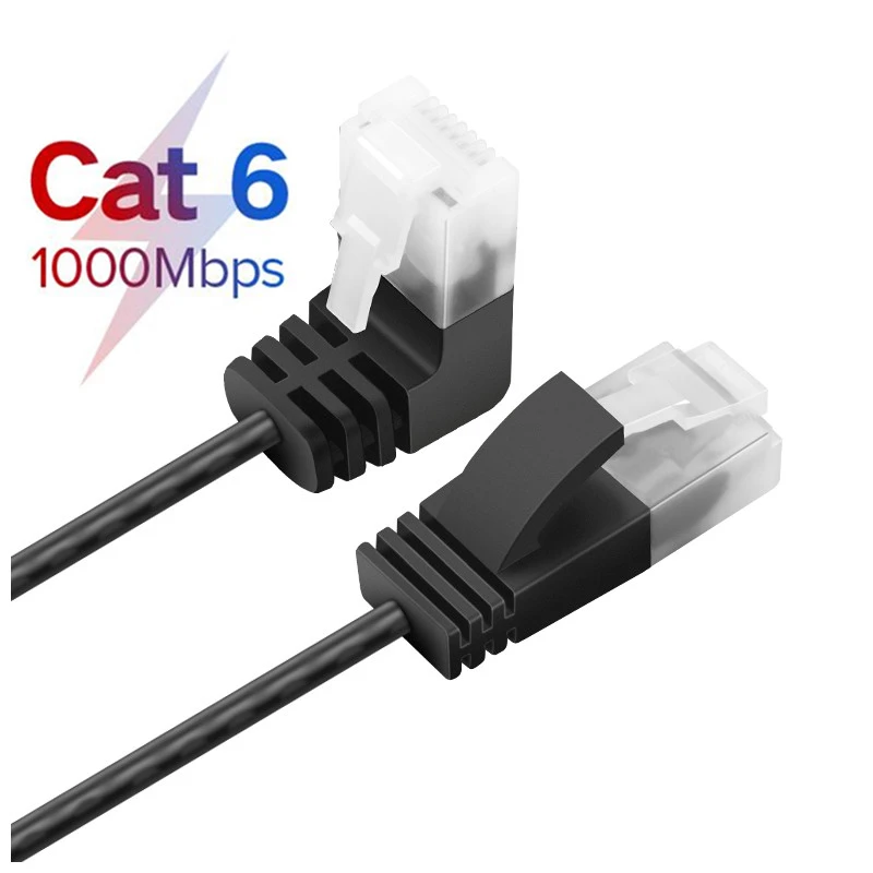 Cat6 Ethernet Cable Rj45 Right Angle Utp Network Cable Patch Cord 90 ...
