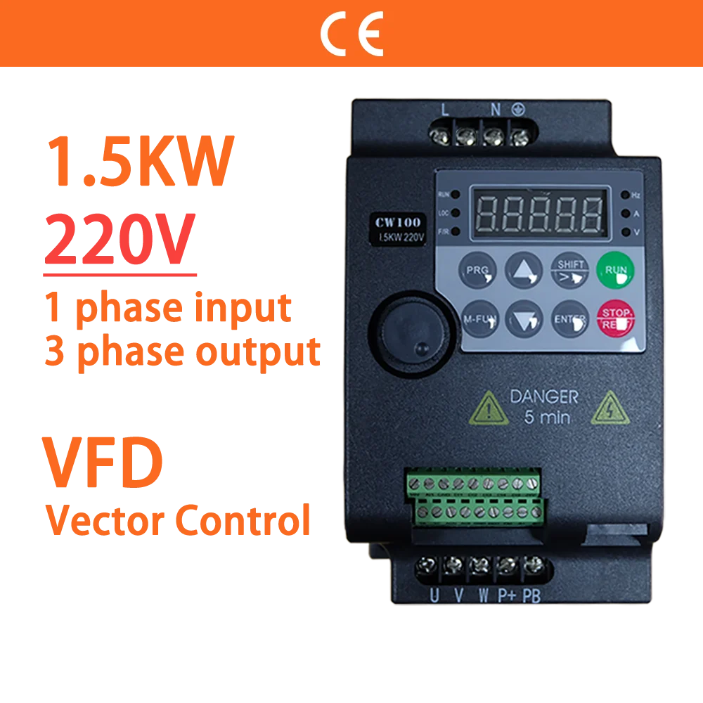 1 5KW 220V 1 3 Ph 2HP VFD 1 5KW 220V 1 3 Ph 2HP VFD