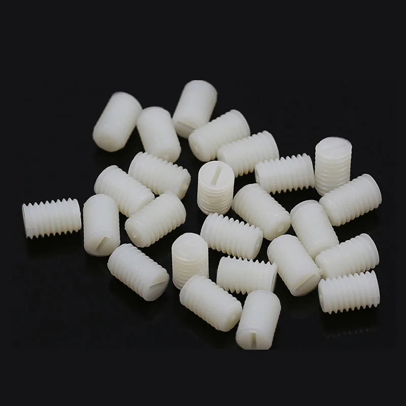 5-60PCS-Metric-Plastic-Slotted-Screw-Flat-Tip-Set-Screws-Nylon-Set-Grub ...