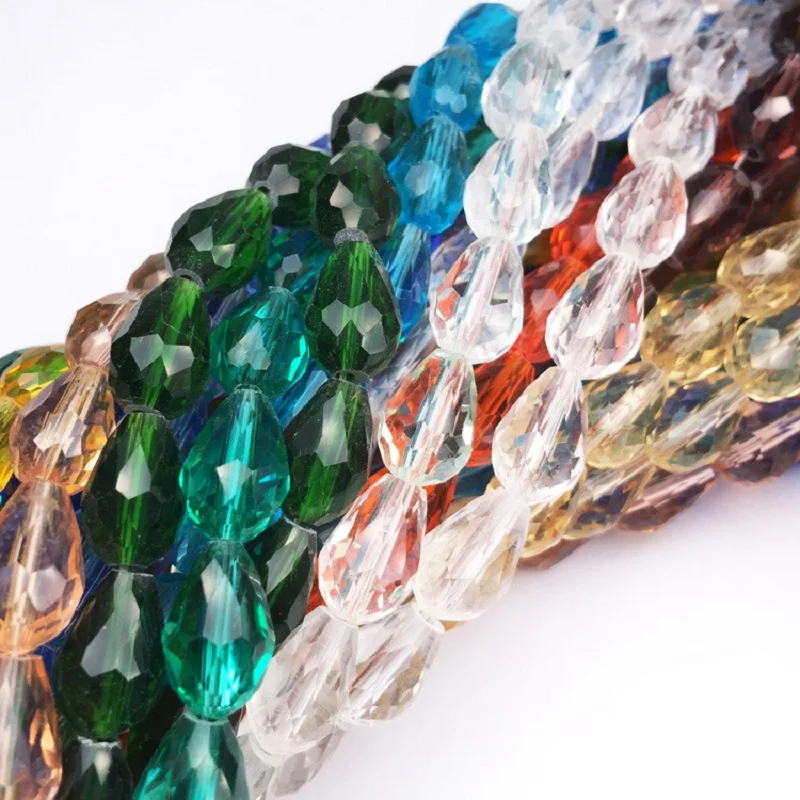 8-12mm-Teardrop-Beads-Crystal-Beads-Glass-Waterdrop-Beads-Loose-Spacer ...