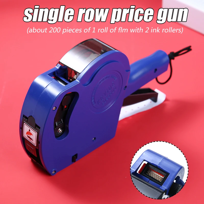 Plastic Handheld Price Label Gun 8 Digits Tag Labeller Machine With 2 ...
