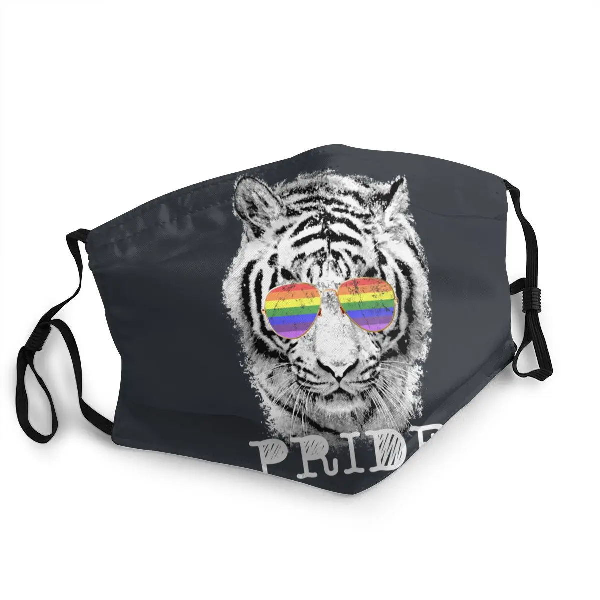 LGBT Pride Tiger Rainbow Glasses Face Mask - Queerks™