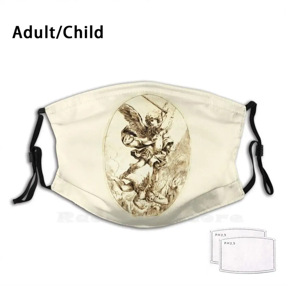 Archangel-Michael-Mask-Funny-Print-Reusable-Pm2-5-Filter-Face-Angel ...