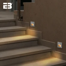 Led Recessed Wall Sconce Lamp PIR Sensor Stairs Light Step Lamp AC 90 ...