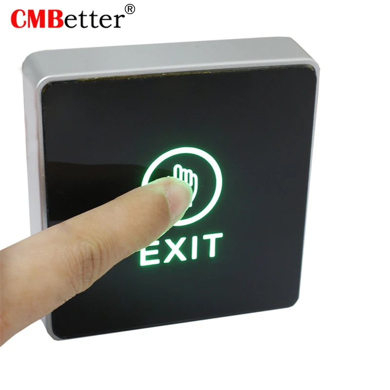 NO/NC/COM Backlight LED Touch Exit Button Wall Mount Exit Button Push Door Release Exit Button ...