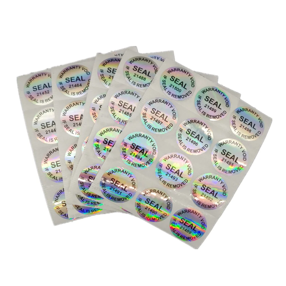 200pcs Warranty Sealing Sticker 25mm Round Shape Hologram Security Seal ...