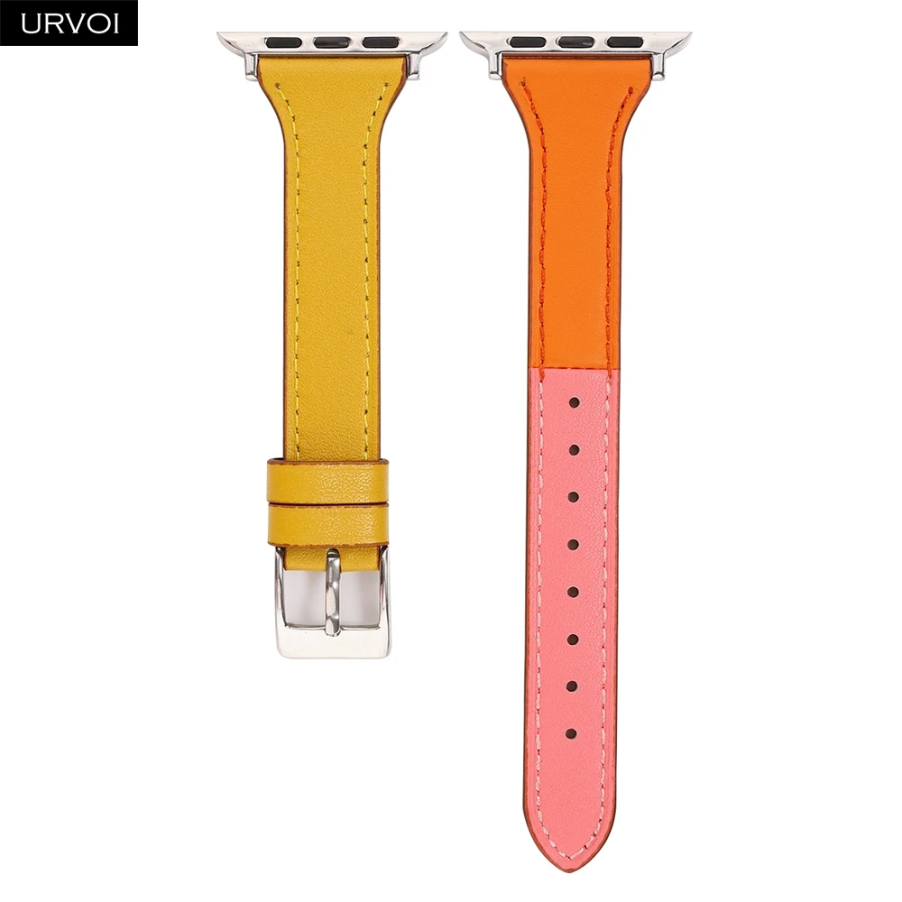 URVOI Тонкий Т-ремешок для Apple Watch 5, 4, 3, 2, 1, ремешок из ...