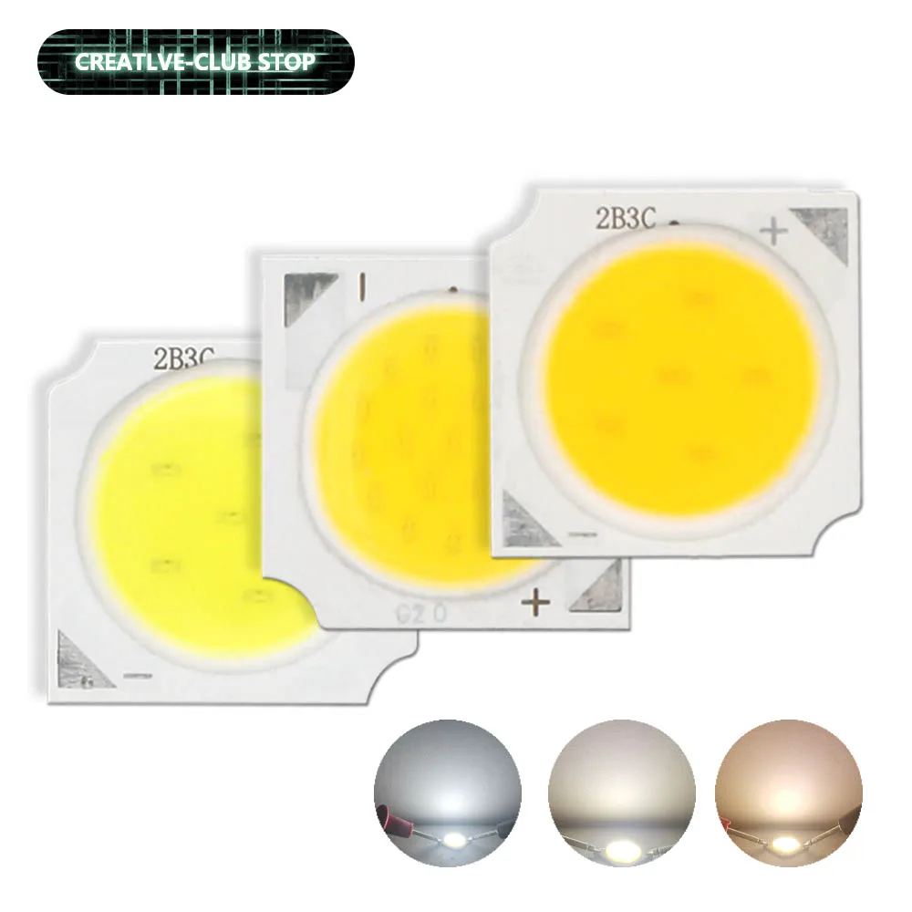 10pcs A Lot 3w/5w/7w/10w 6500k/4000k/3000k Led Cob Light Beads 1313 Led ...