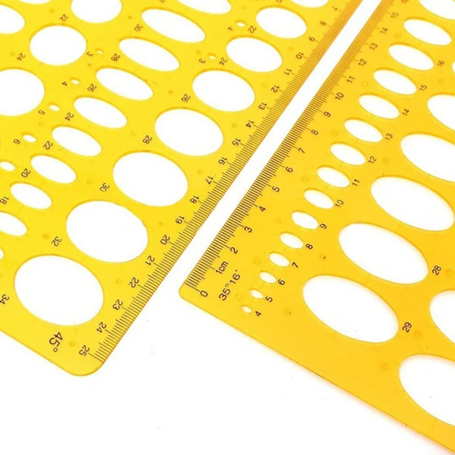 21cm/25cm Ellipse Drafting Drawing Stencil Mechanical Ruler Oval Round ...