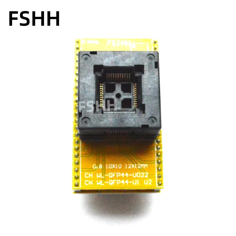 Adaptador de programador de prueba IC QFP44 a DIP44, enchufe de prueba TQFP44 LQFP44, paso = 0 ...