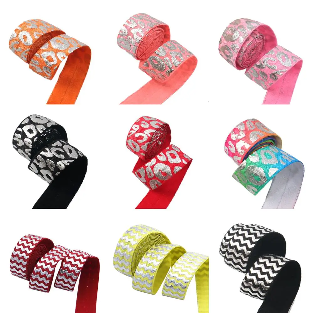 5Yards/lot 5/8"16mm Elastic Ribbon Stripe FOE Fold Over Elastics ...