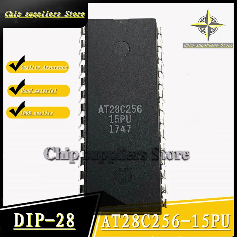 5PCS 10PCS/AT28C256 15PU DIP 28 28C256 DIP28 메모리 마이크로 컨트롤러 칩 Nwe 고급 재료 100% 품질|반도체 집적회로 ...