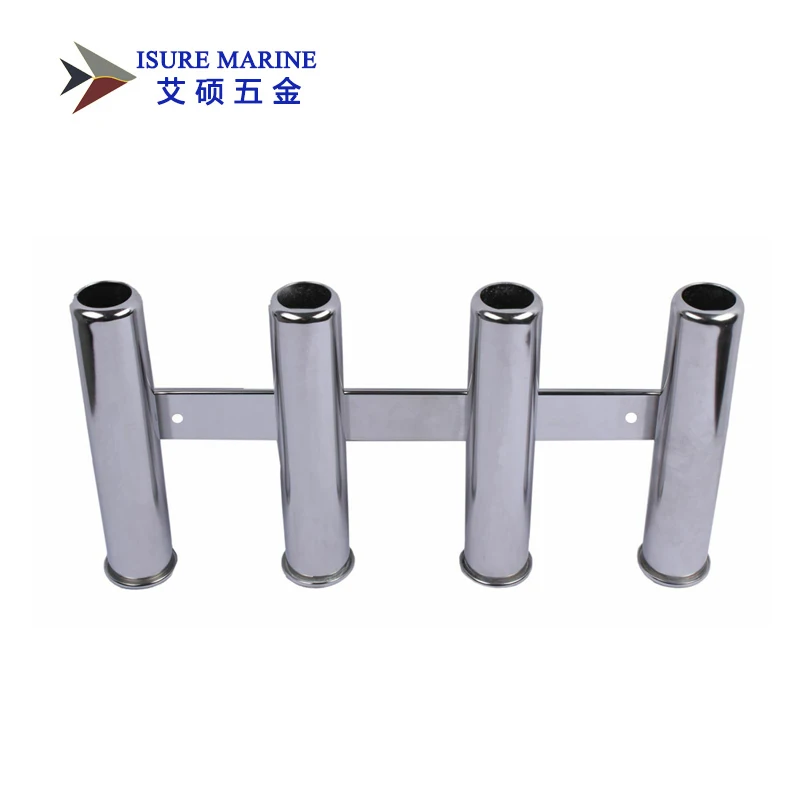 4 Tube Rod Holder Triple Stainless Steel Vertical Multi use Fishing Rod ...