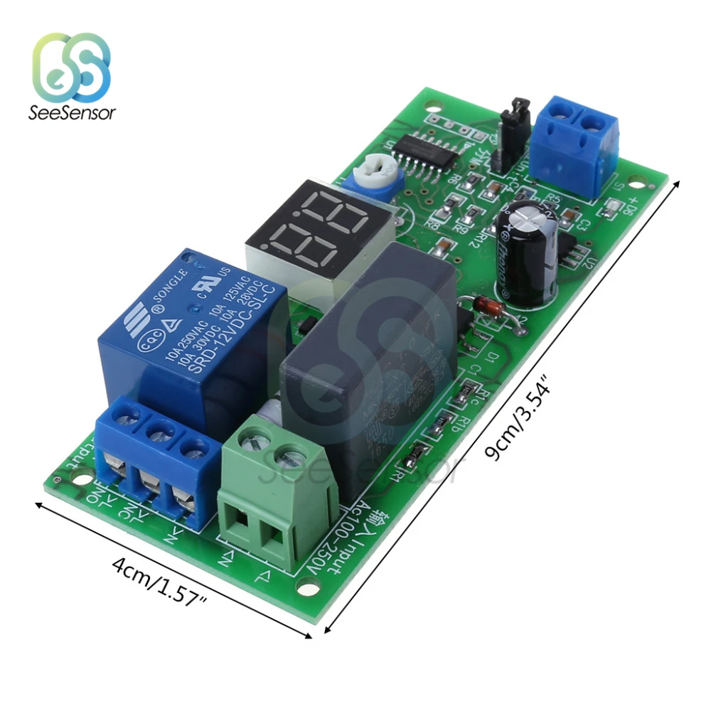 AC220V Led Digitale Delay Timer Switch Turn Off Board 0 99 Seconden/Minuten Vertraging Relais ...