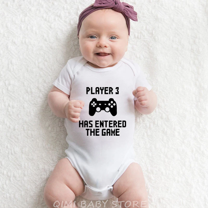 Player 3 Has Entered The Game Baby Newborn Boys Girls Bodysuits Cotton ...