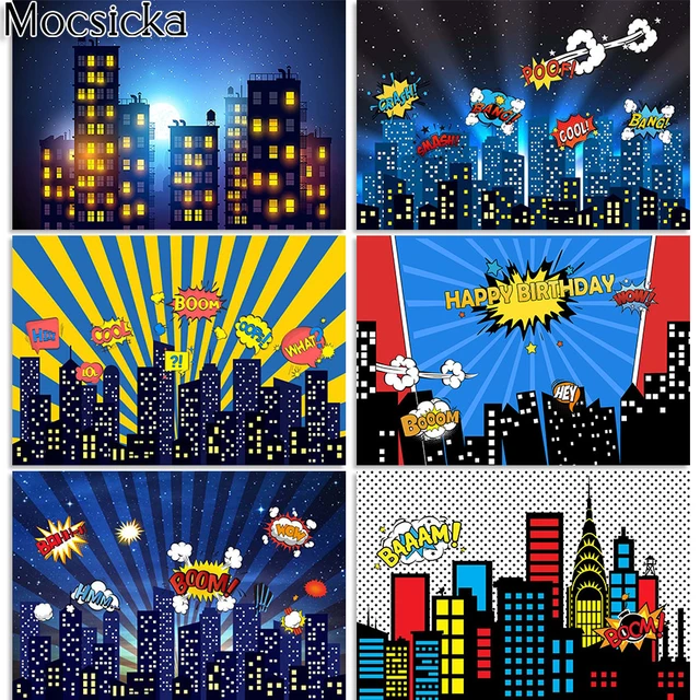 Superhero City Backdrops