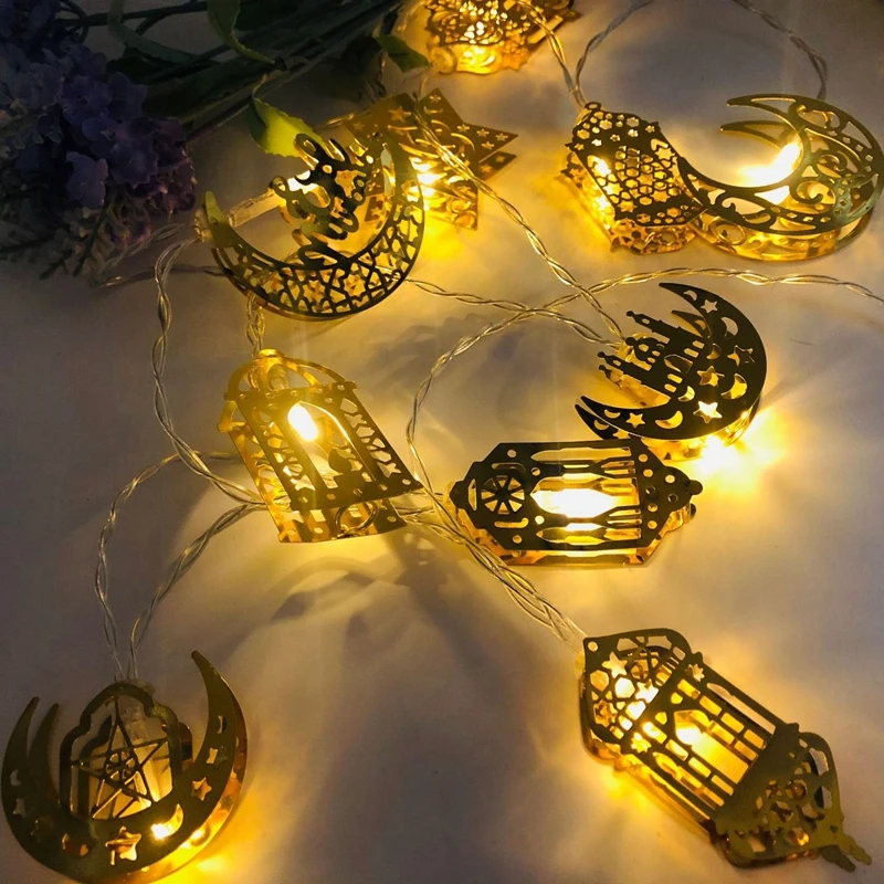Ramadan Decorations Moon Star Led Light Eid Mubarak String Lights for ...