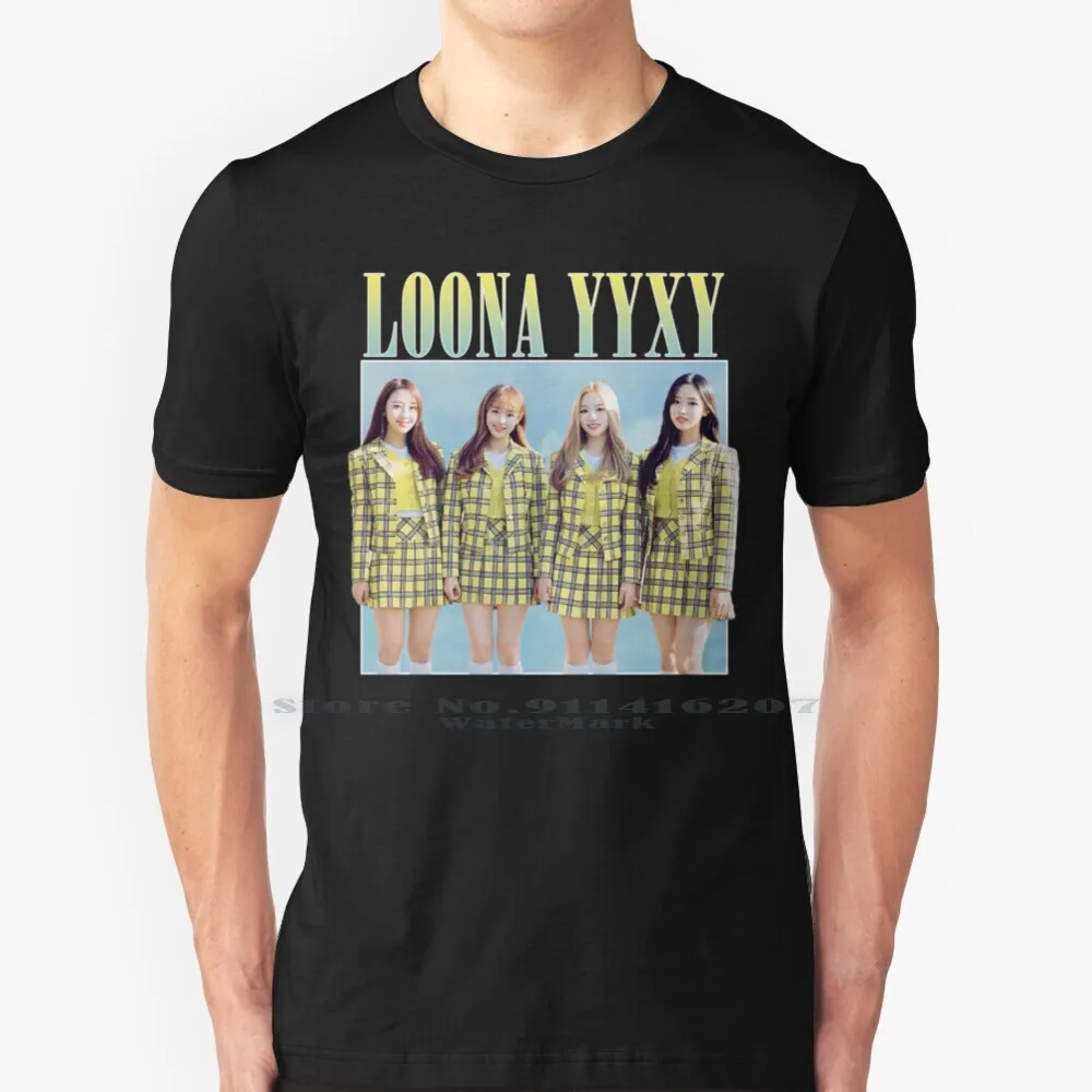 Loona Yyxy Vintage T Shirt 100% Pure Cotton Loona Yyxy Go Won Olivia Hye Chuu Kpop Retro Vintage ...