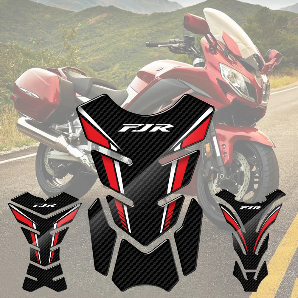 For-Yamaha-FJR-1300-FJR1300-A-AS-ABS-3D-Carbon-look-Motorcycle-Tank-Pad ...