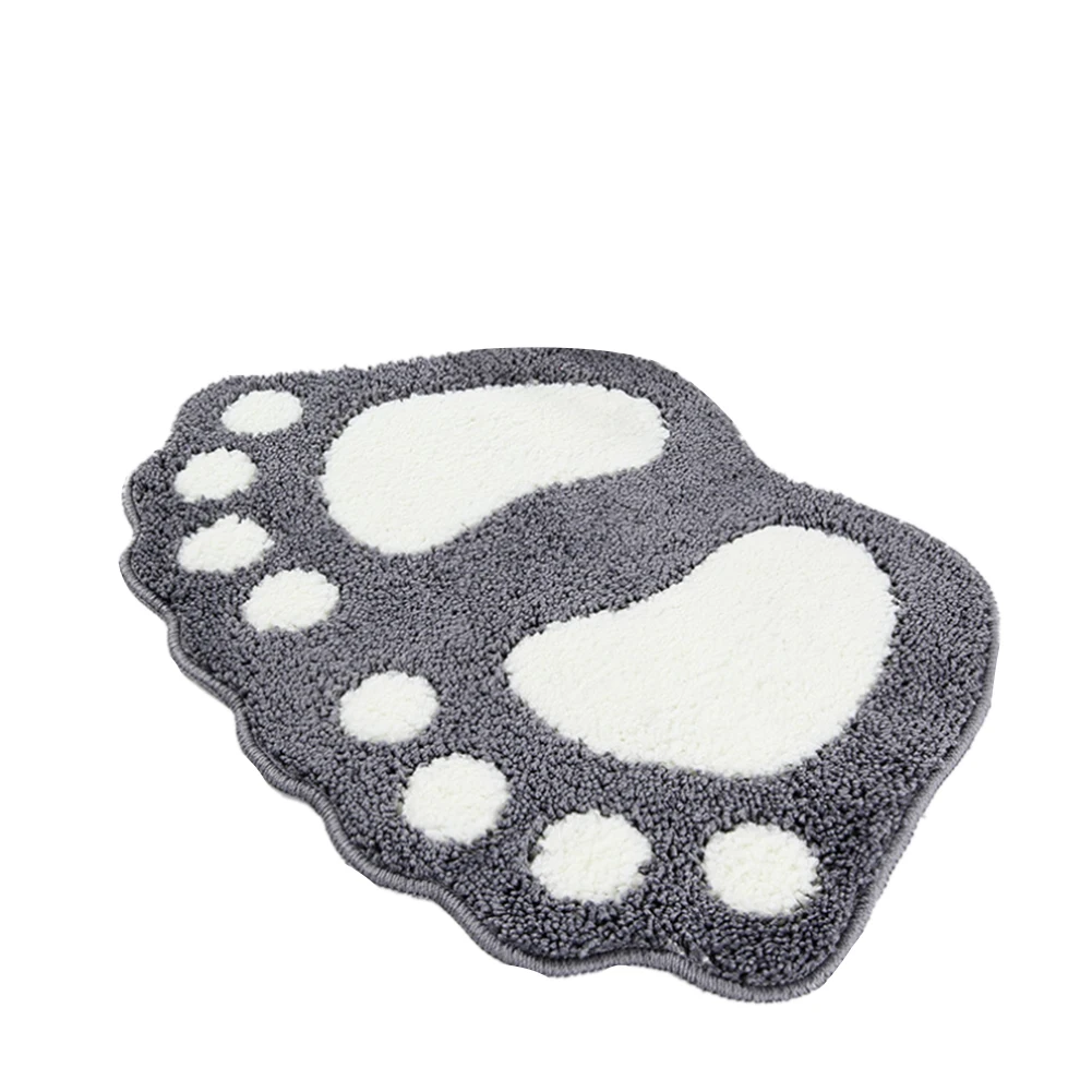 Official Cute Footprints big feet Bathroom carpet Flocking Water ...