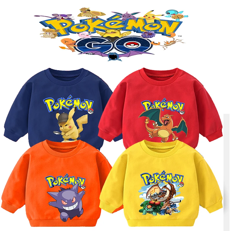 Pokemon Gengar Charizard Sweater Long Shirts For Children Girls Boys ...