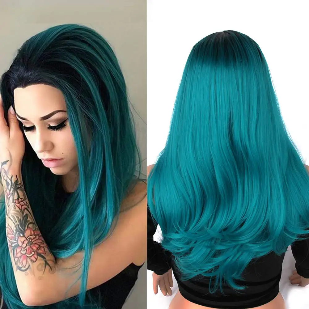 Dark Turquoise Ombre Hair