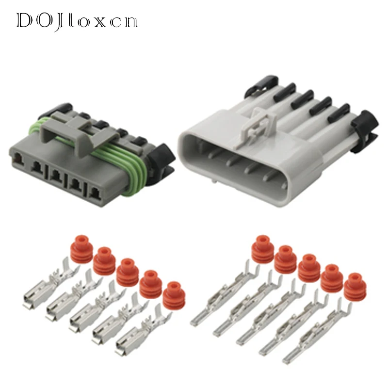 1/5/10/20/50/Sets 5 Pin Automotive Waterproof Male Female Wiring Plug ...