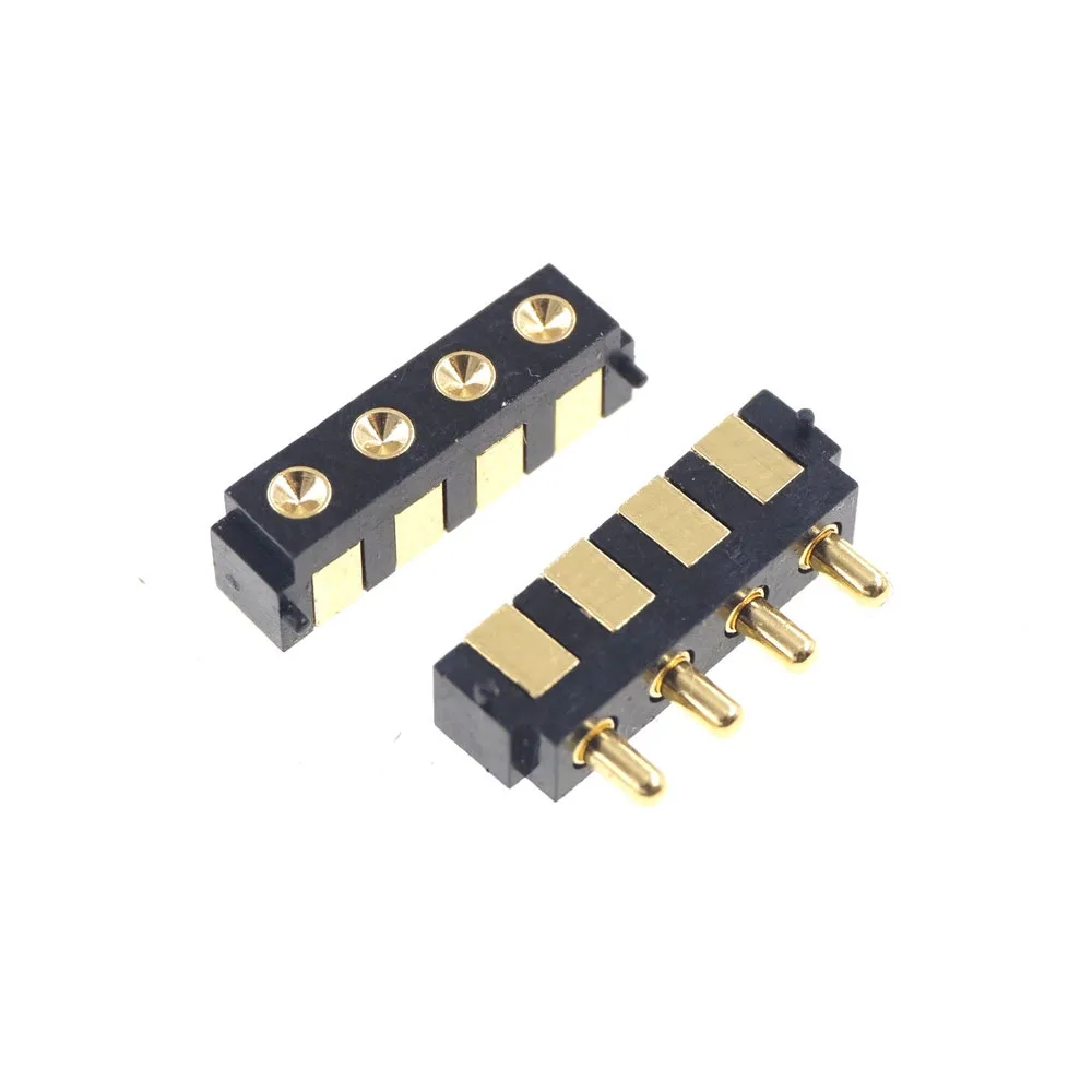5 Pcs Smt Spring-loaded Pogo Pin Strip Module 4 Pin 2.5 Mm Grid 1x4 ...