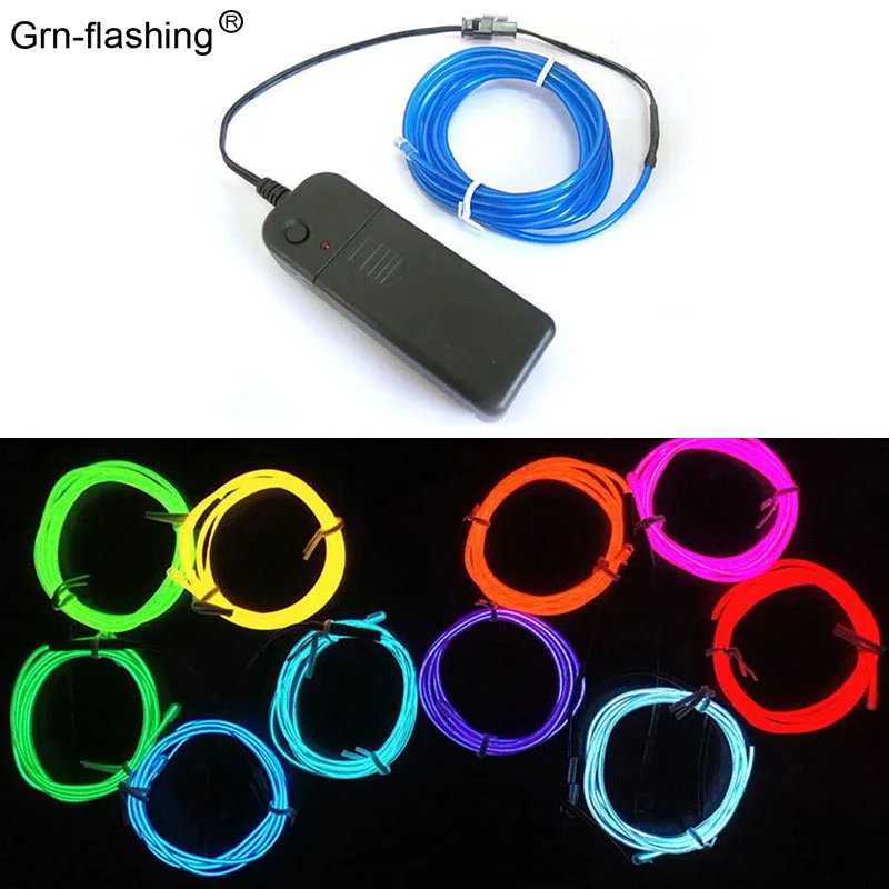 10-Colors-2AA-Battery-Powered-2-3-4-5M-EL-Wire-Rope-Tube-Flexible-Neon ...