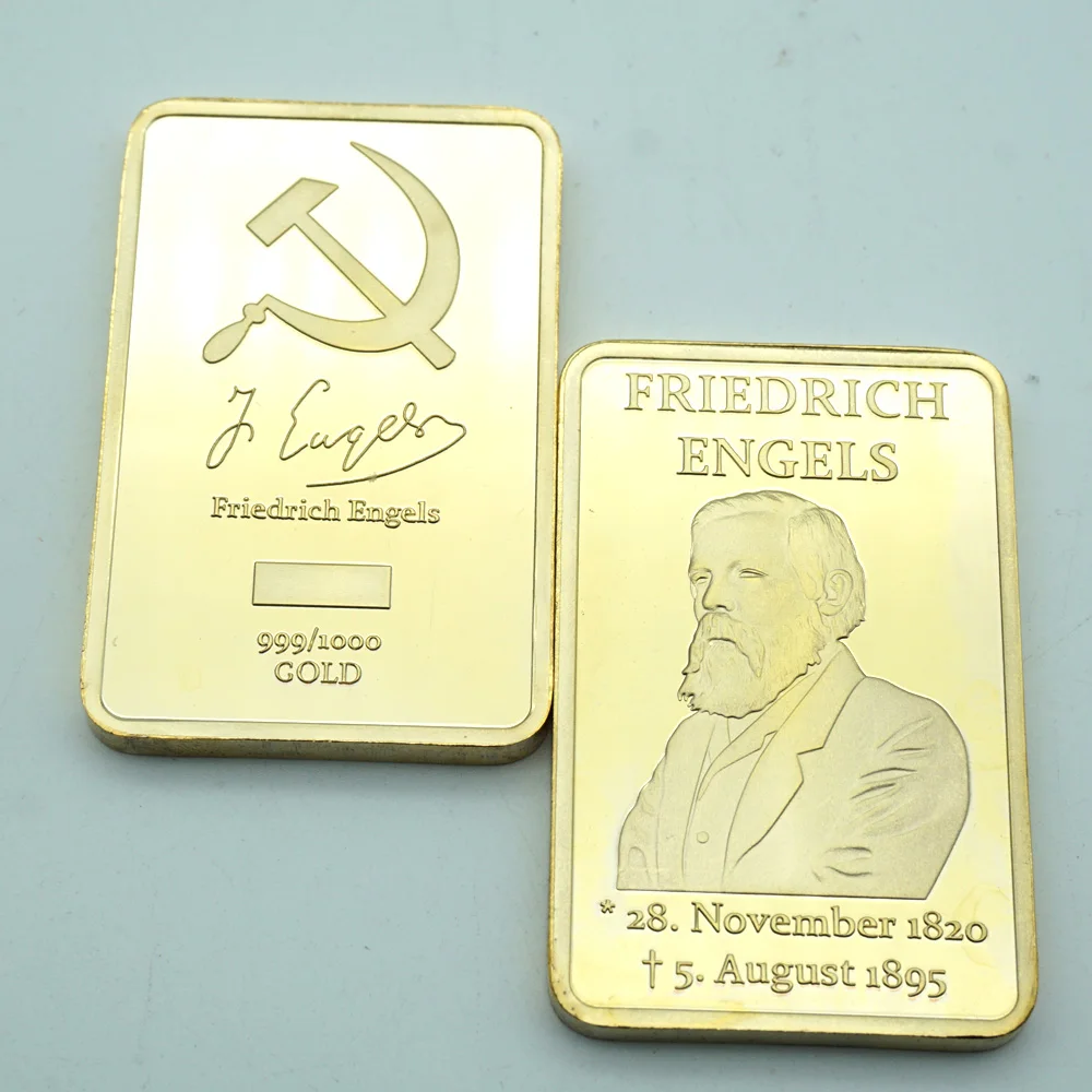 2pcs-Replica-24K-Gold-Plated-1820-1895-Founder-of-marxism-Friedrich ...