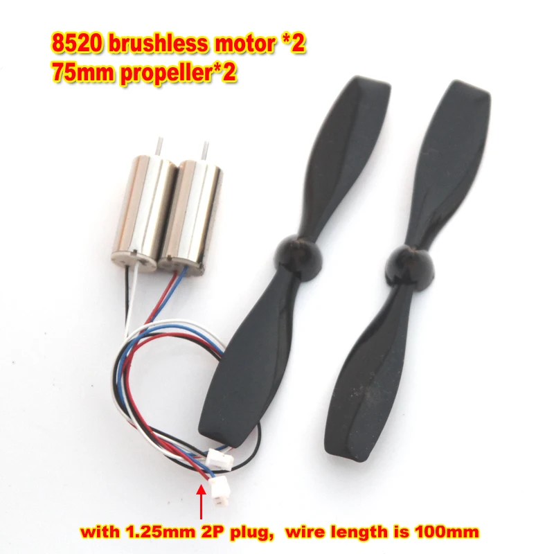 8520-Brushed-Motor-with-1-25m-2P-connector-75mm-propellers-1S-Support ...