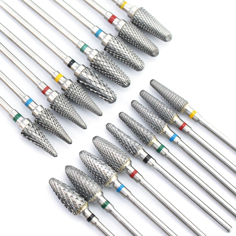 1pcs Ceramic Carbide Tungsten Nail Drill Burr Bits Cone Milling Cutter ...