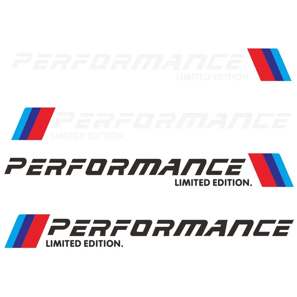 2pcs Car Stickers M Performance Limited Edition Side Door Reflective ...