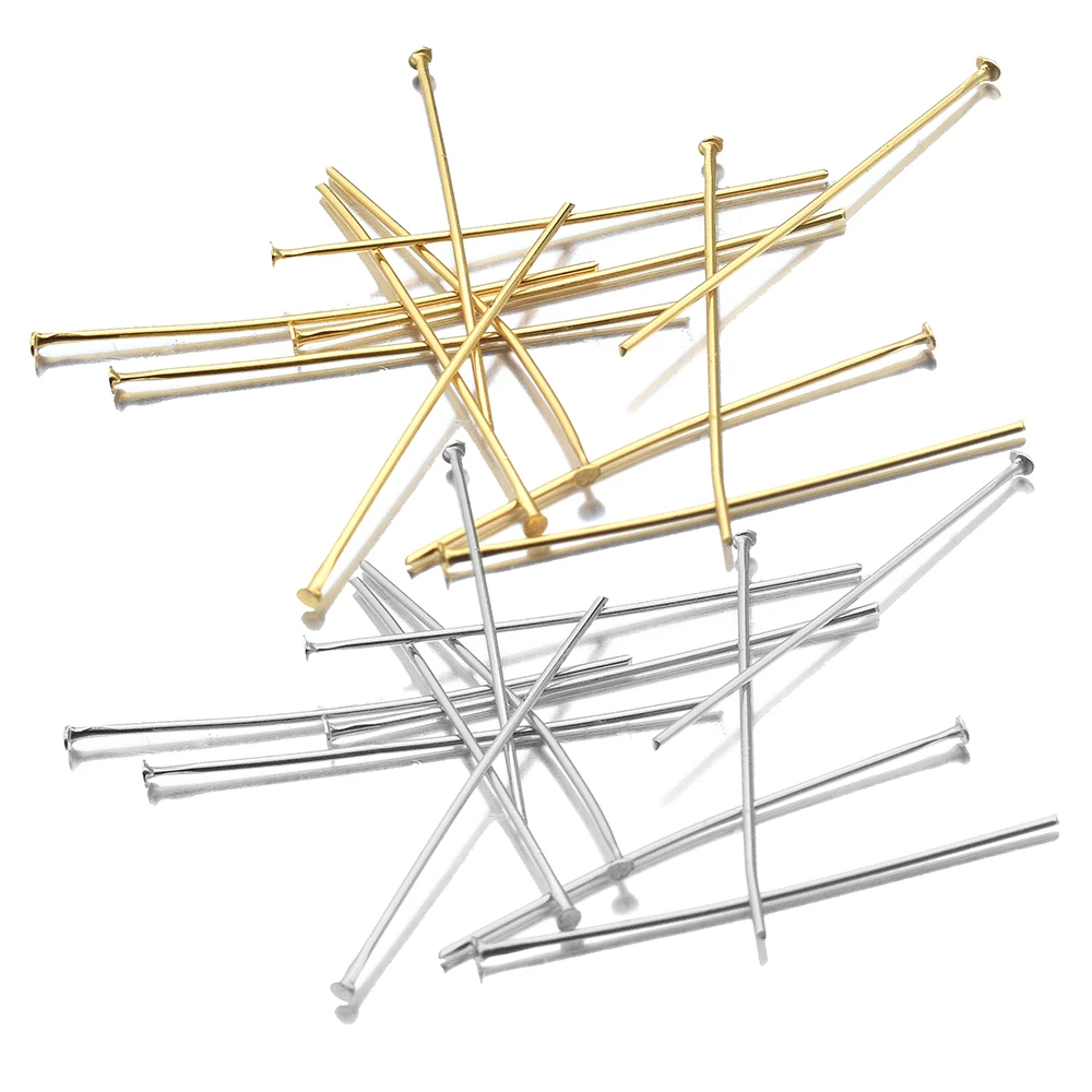 Aiovlo 50pcs/lot Length 20 30 45 50 Mm Stainless Steel T Word Head Pins ...