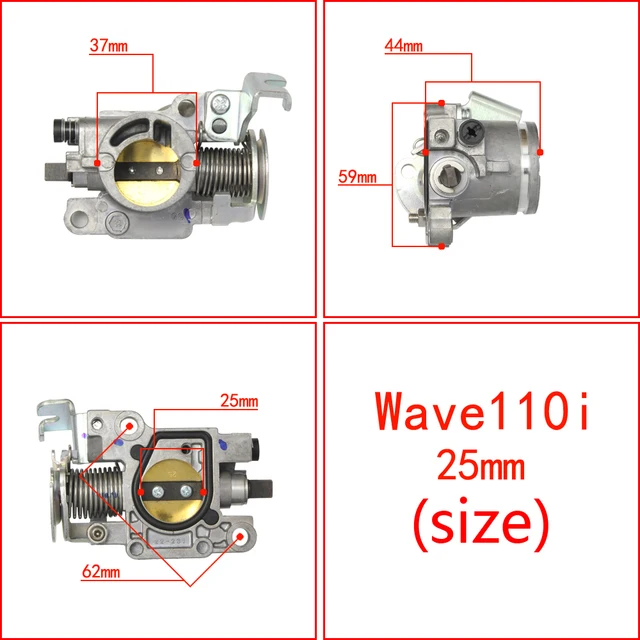 racing throttle body 25 28 29 30mm for wave110i wave125i injection ...