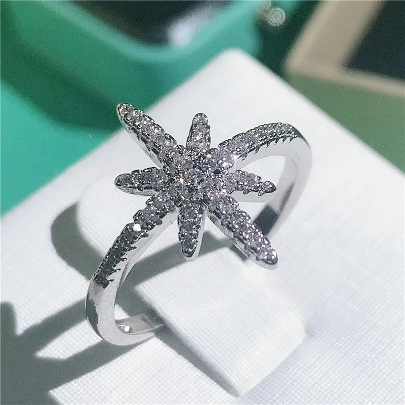 choucong Star Starlight Promise Ring 5A Zircon Stone Real 925 Sterling ...