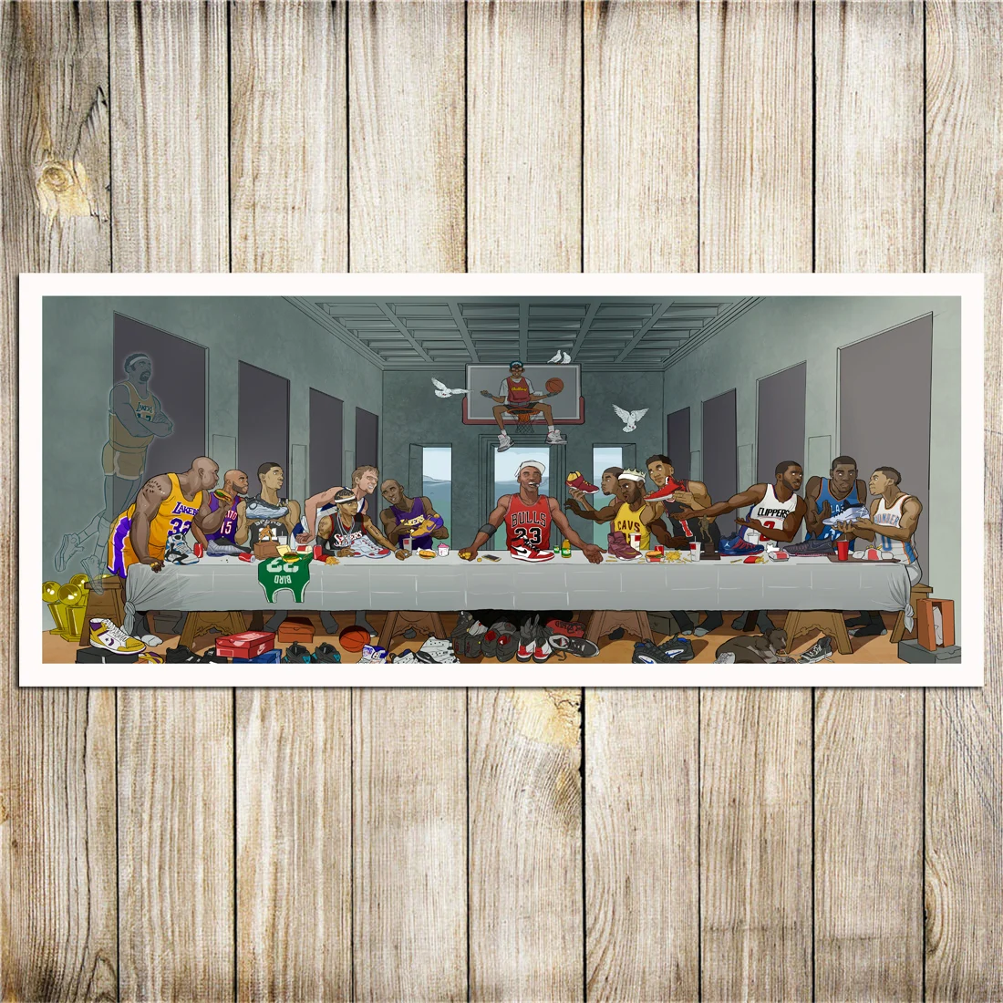 Basketball Players Last Supper Painting Printed on Canvas • CanvasPaintArt