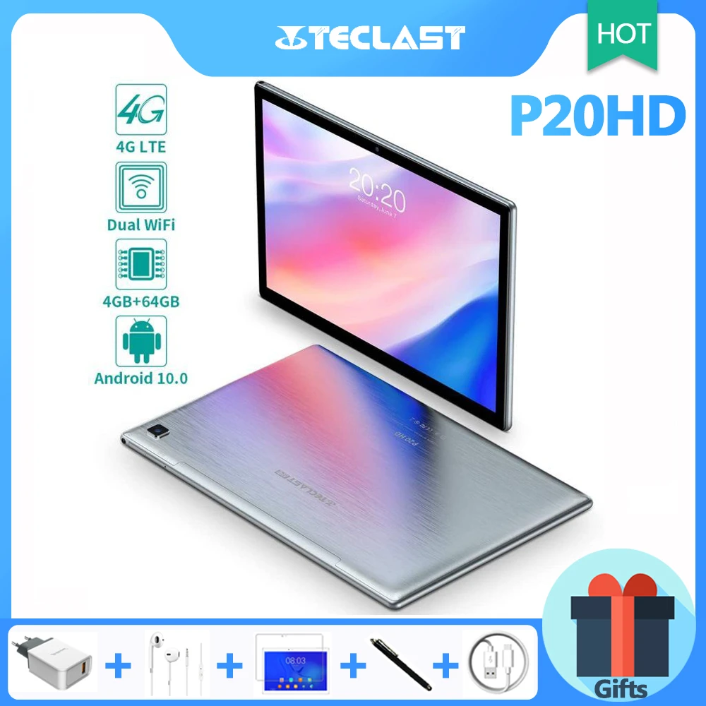 Teclast P20hd 10.1 Inch Tablet Android 10 Os 1920x1200 Ips Sc9863a Octa ...
