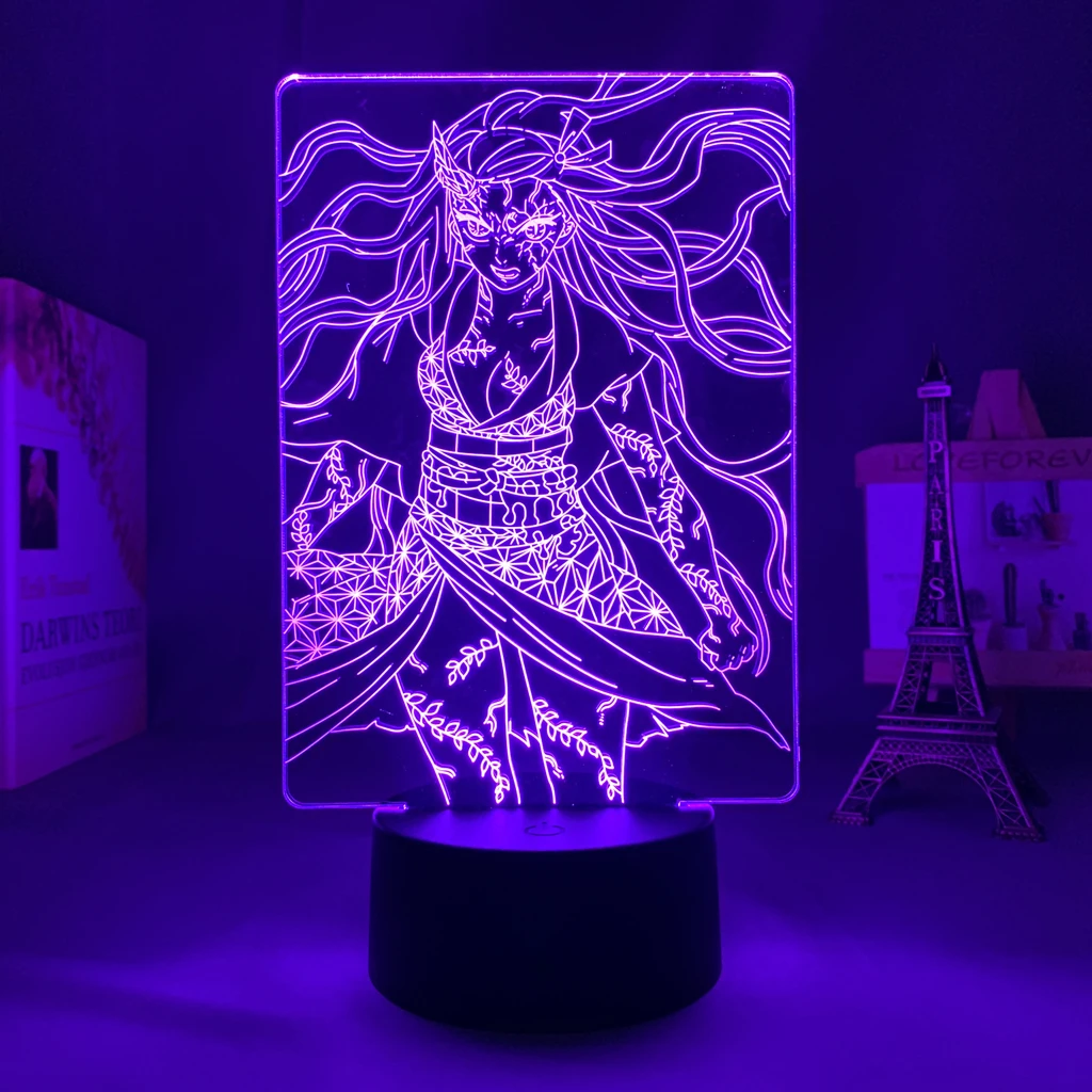 Anime Demon Slayer Led Light Nezuko Kamado Figure For Kid Bedroom Decor ...