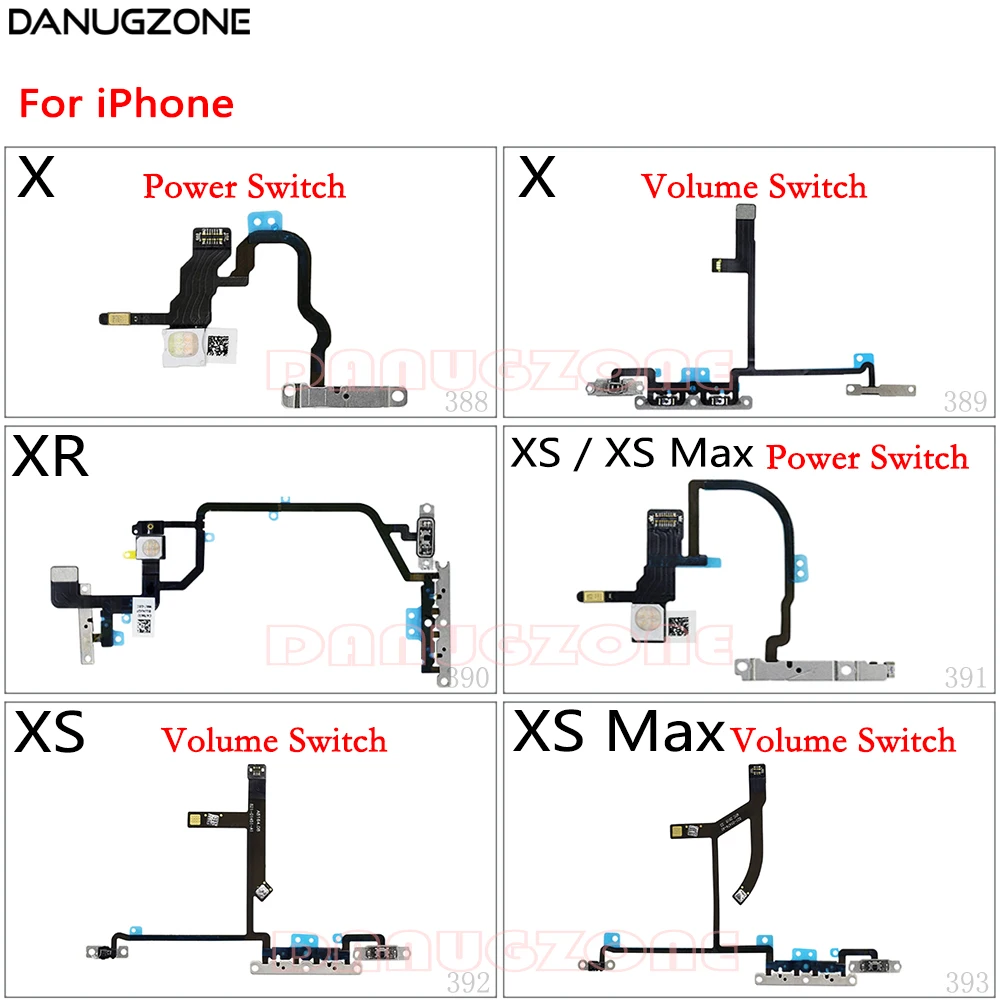 10PCS/Lot Original For iPhone X XR XS Max XSMax Power Button Switch ...