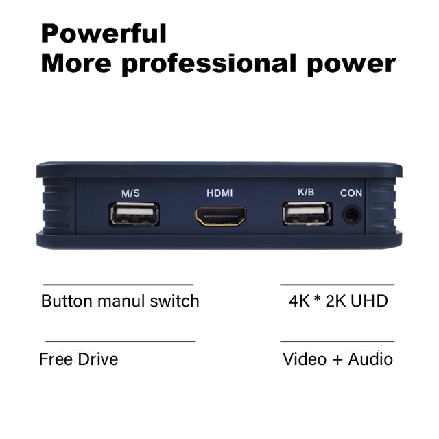 2 Ports Vga Dvi 4k Hdmi-Compatible Kvm Switch Keyboard Mouse Usb Share ...