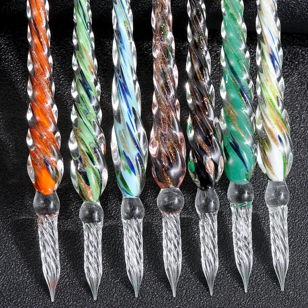 1 Pc Glass Drip Fountain Pen Vintage Glass Dip Dipping Pen Signature ...