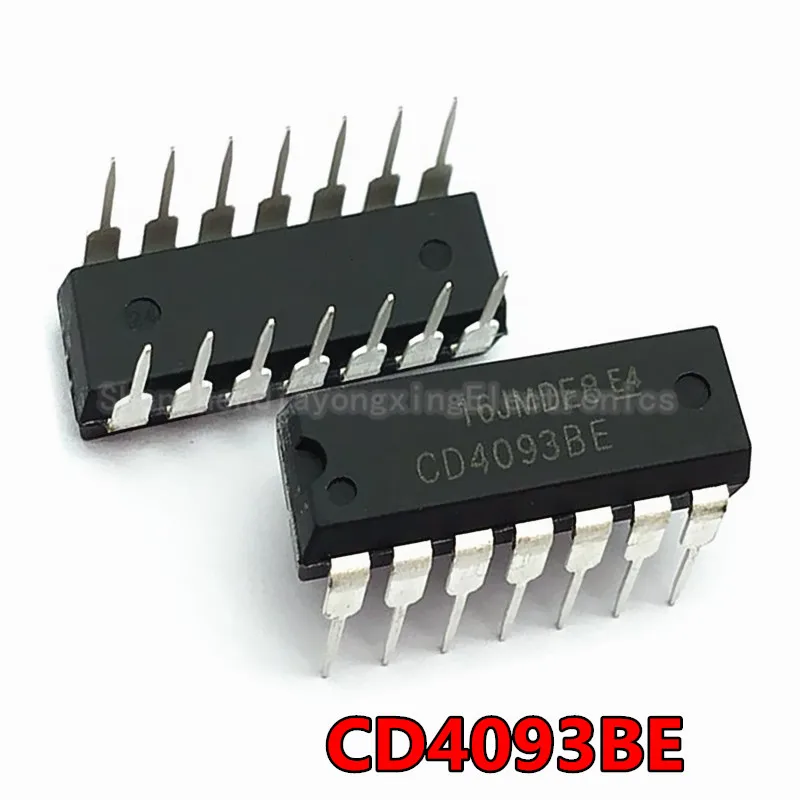 10pcs Cd4093be Hcf4093be Dip14 Cd4093 Dip 4093 Dip-14 4093be New And ...
