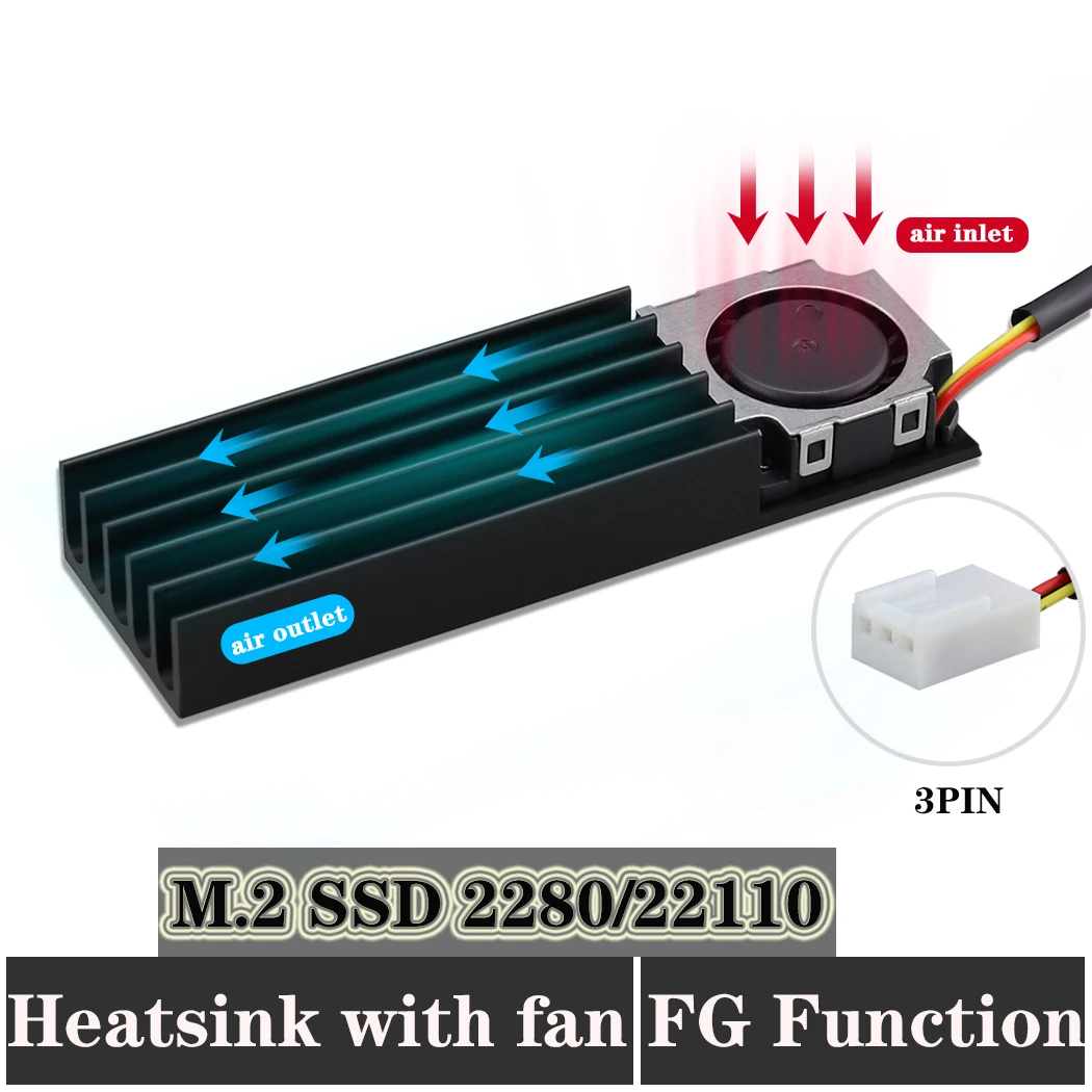 Gdstime-M-2-2280-22110-Solid-State-Hard-Disk-Fan-with-Heatsink-Heat ...